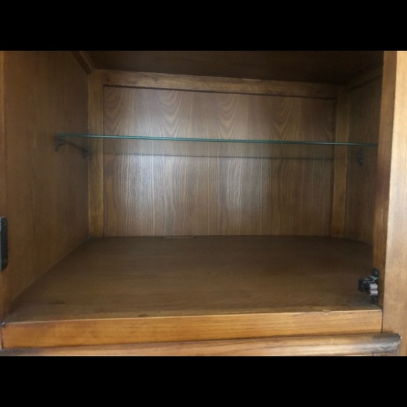Other | Solid Oak Wall Unit With Lots Of Storage | Poshmark